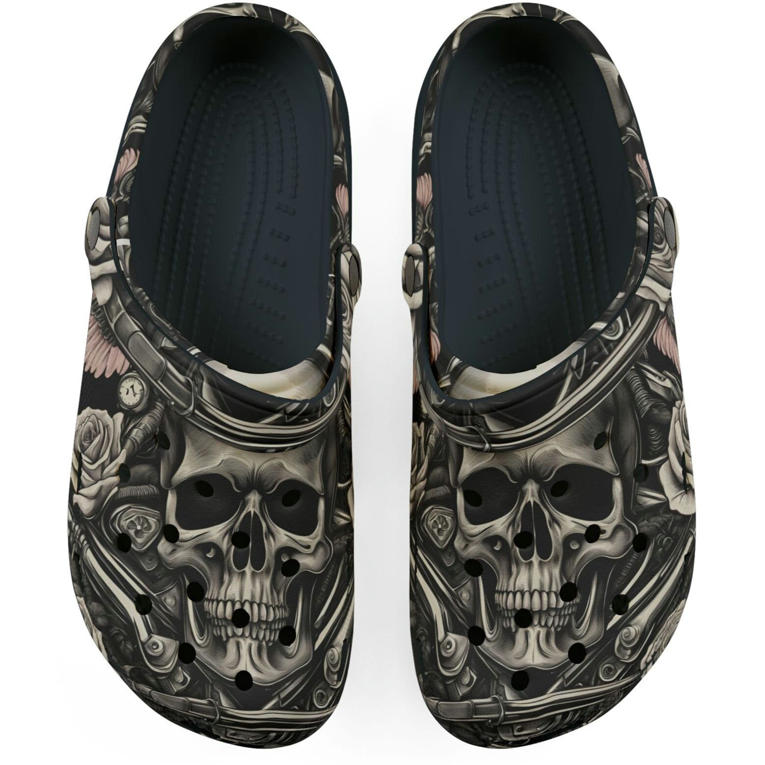 Chrome Skull Foam Clogs - Etsy