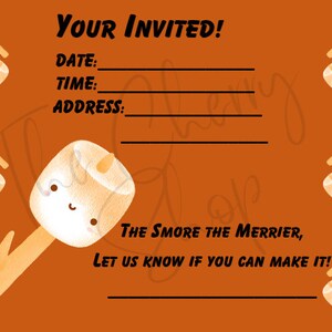 Smore Fun Camping Party, Cub Scout Camp, Glamping, Smore' Party ...