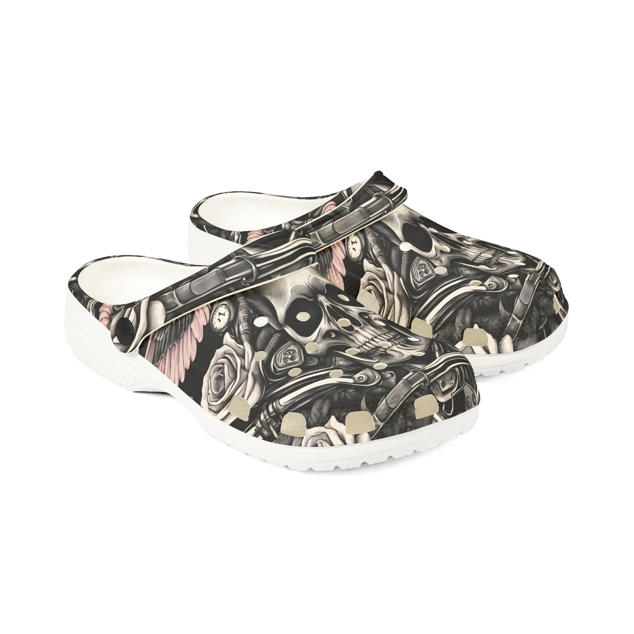 Chrome Skull Foam Clogs - Etsy