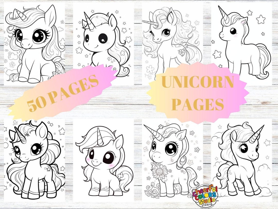 50 Unicorn Coloring Pages for Kids, Preschool Coloring Pages, Preschool ...