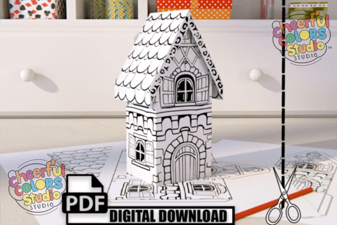 Paper Houses Printable Craft Sheet, Activity Sheet, Paper Craft Kit ...