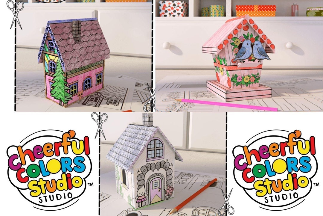 Paper Houses Printable Craft Sheets, Activity Sheets, Paper Craft Kit ...