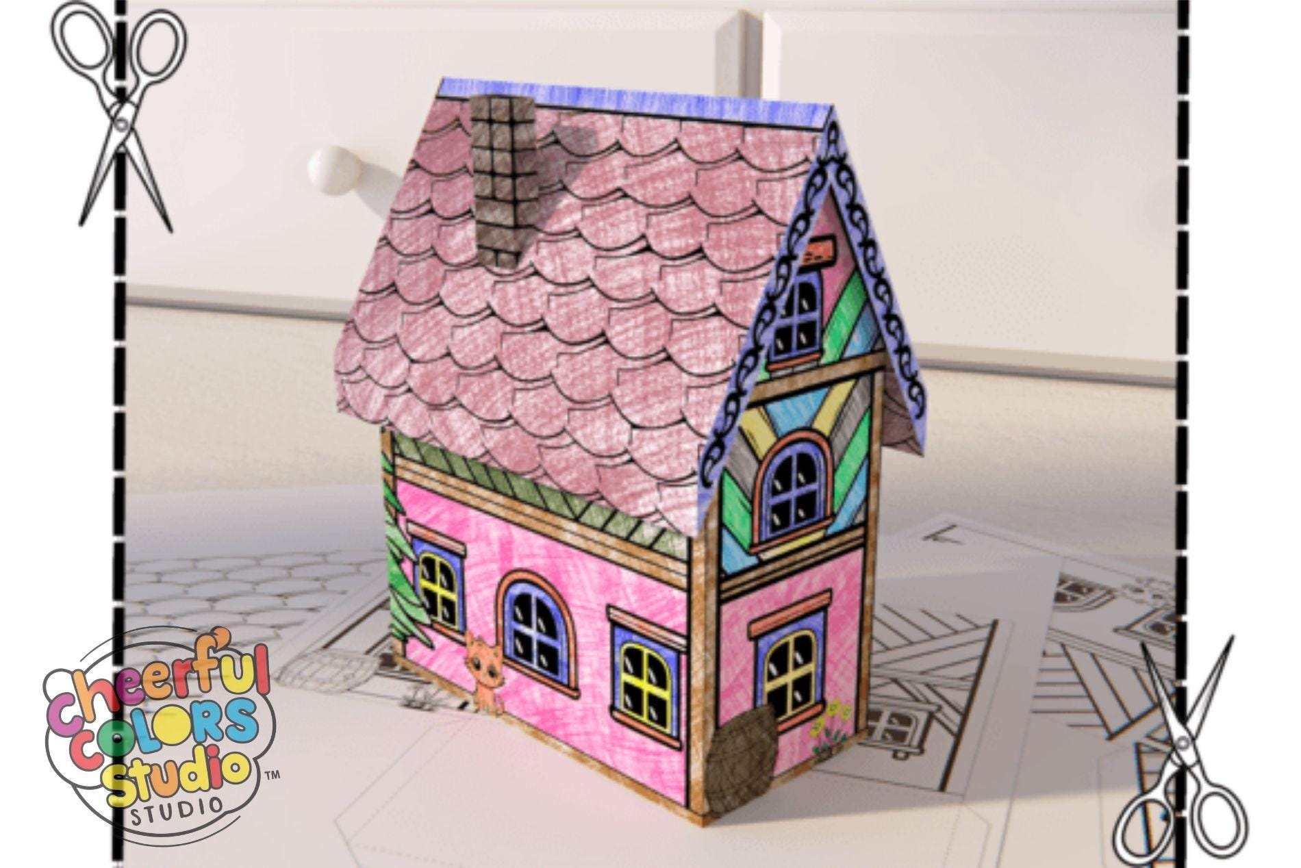 Paper Houses Printable Craft Sheets, Activity Sheets, Paper Craft Kit ...
