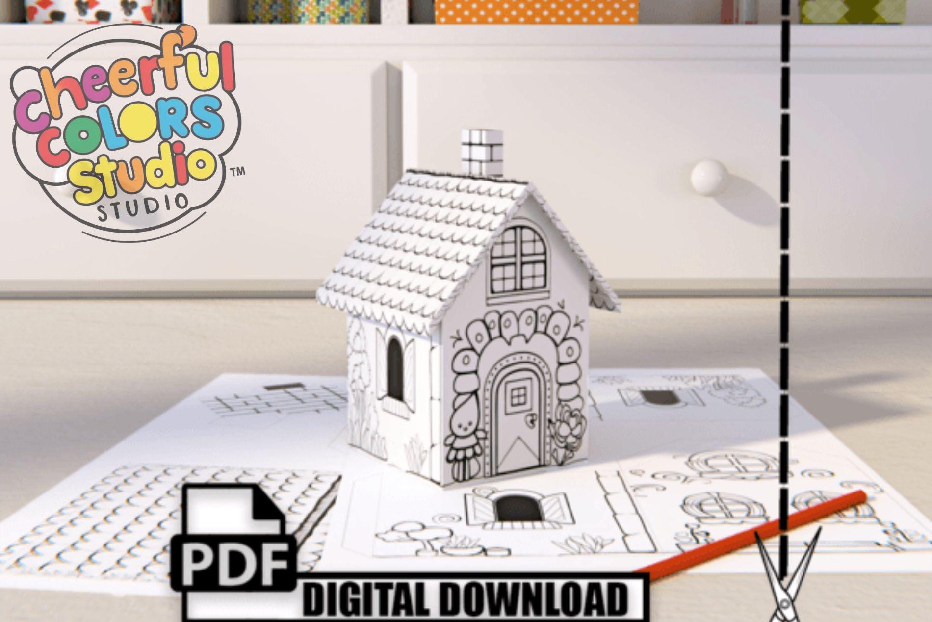 Paper Houses Printable Craft Sheets, Activity Sheets, Paper Craft Kit ...