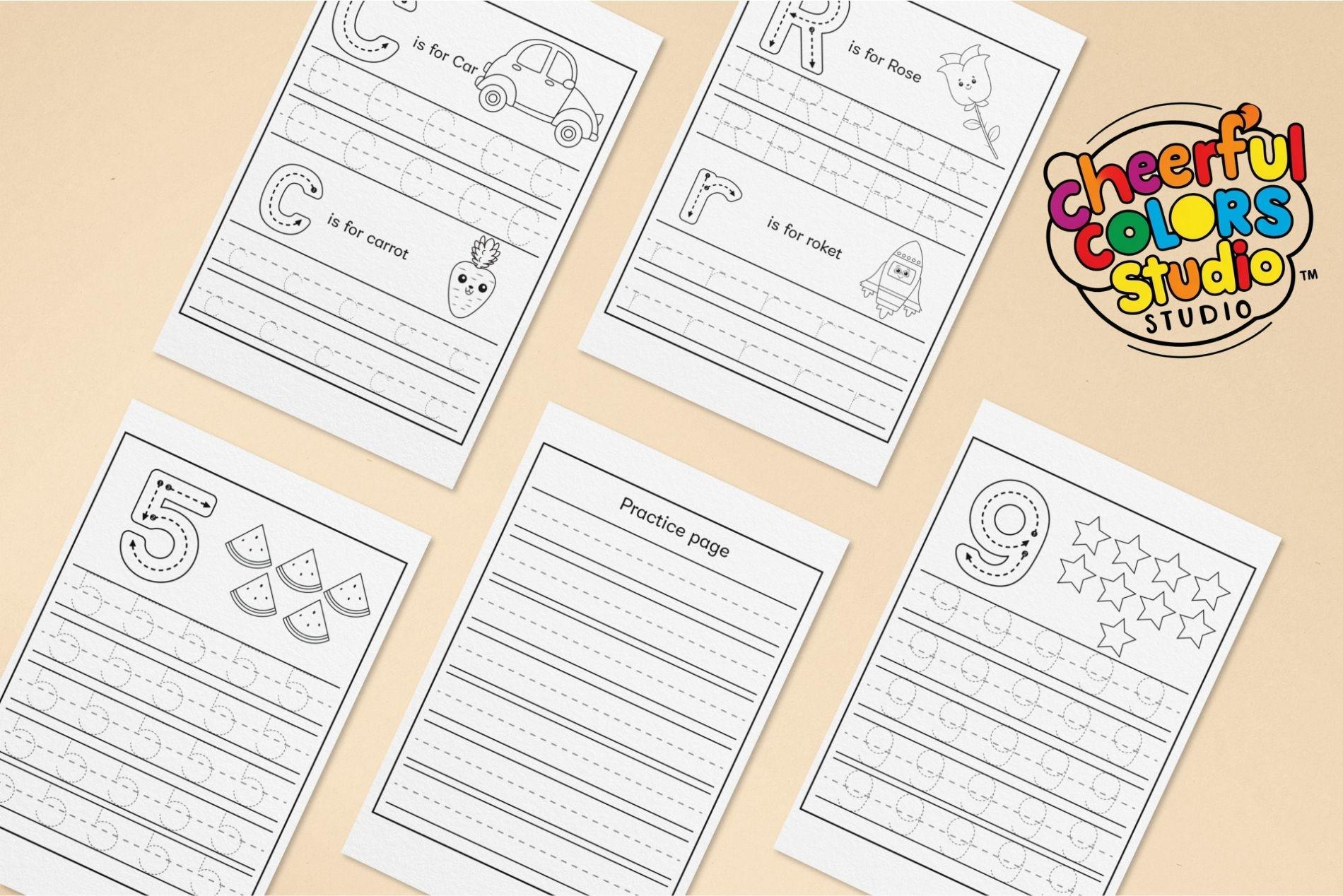 Alphabet and Numbers Coloring Pages, Preschool Coloring Pages ...