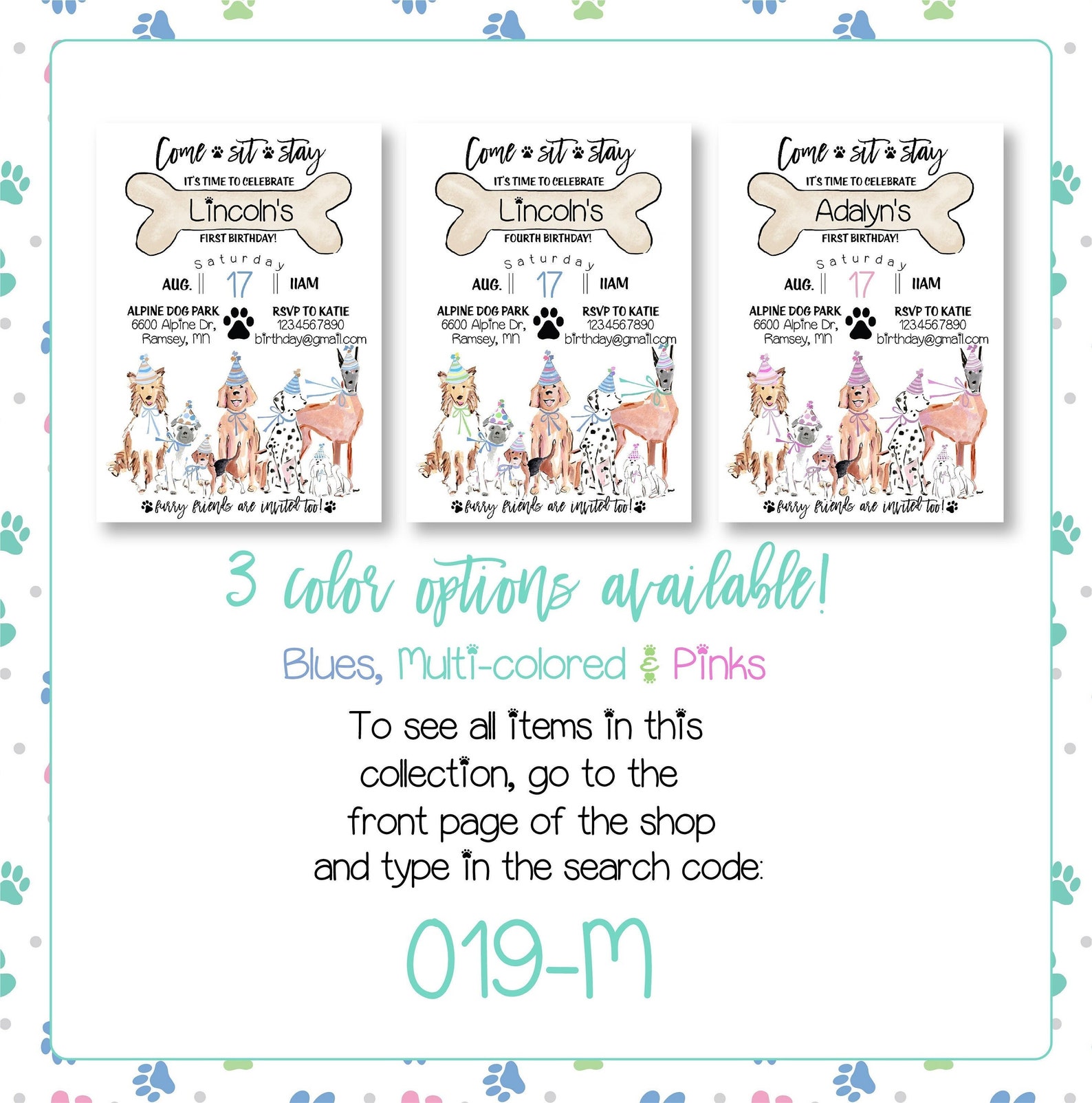 Puppy Make a Collar Sign, Printable, Dog Birthday Party, Puppy Adoption ...