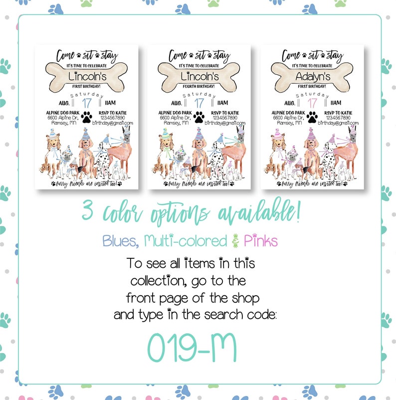 Puppy Make a Collar Sign, Printable, Dog Birthday Party, Puppy Adoption ...