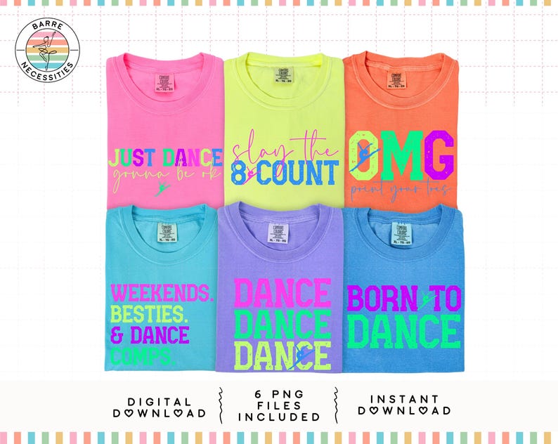 Dance Neon PNG Bundle Pack – Digital Download for Shirts, DIY Projects ...