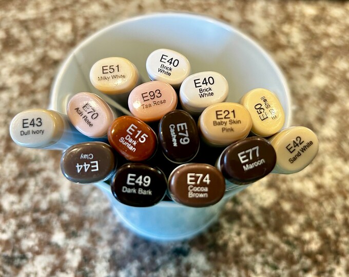 Copic Sketch Professional Quality Markers bundle of 15 Browns ...