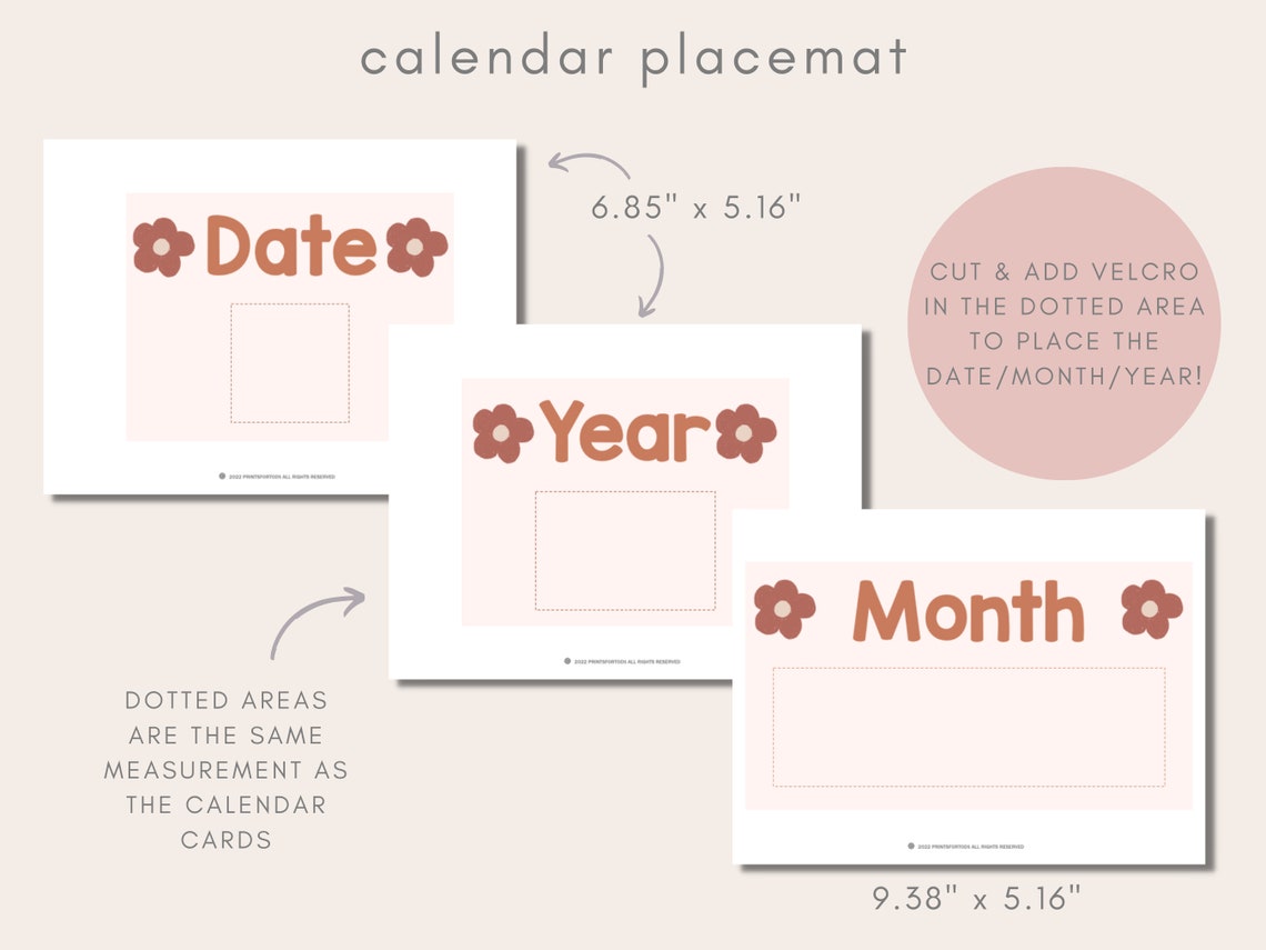 2025 Classroom Calendar Display and Weather Chart, Boho Classroom Decor ...