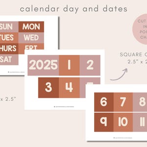 2025 Classroom Calendar Display and Weather Chart, Boho Classroom Decor ...