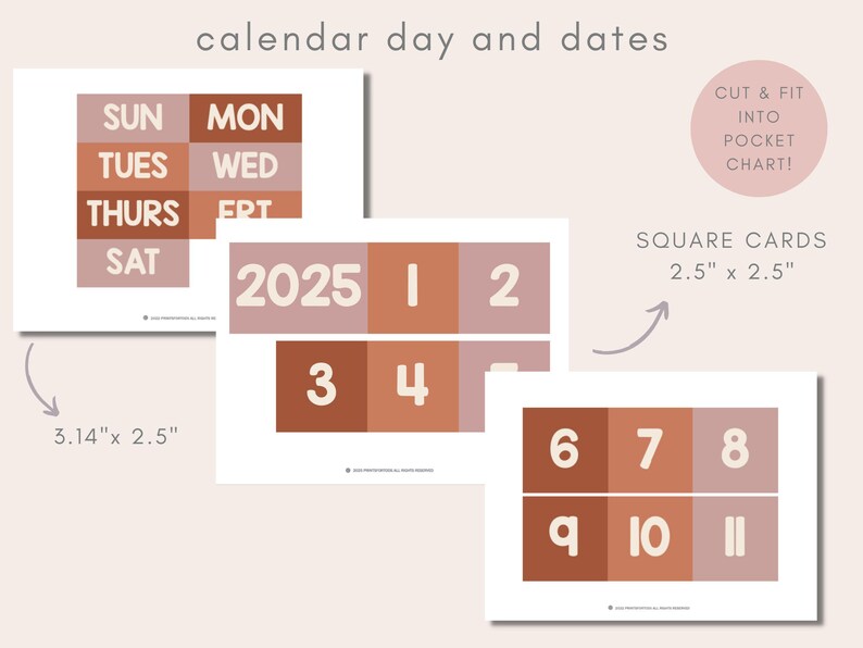 2025 Classroom Calendar Display and Weather Chart, Boho Classroom Decor ...