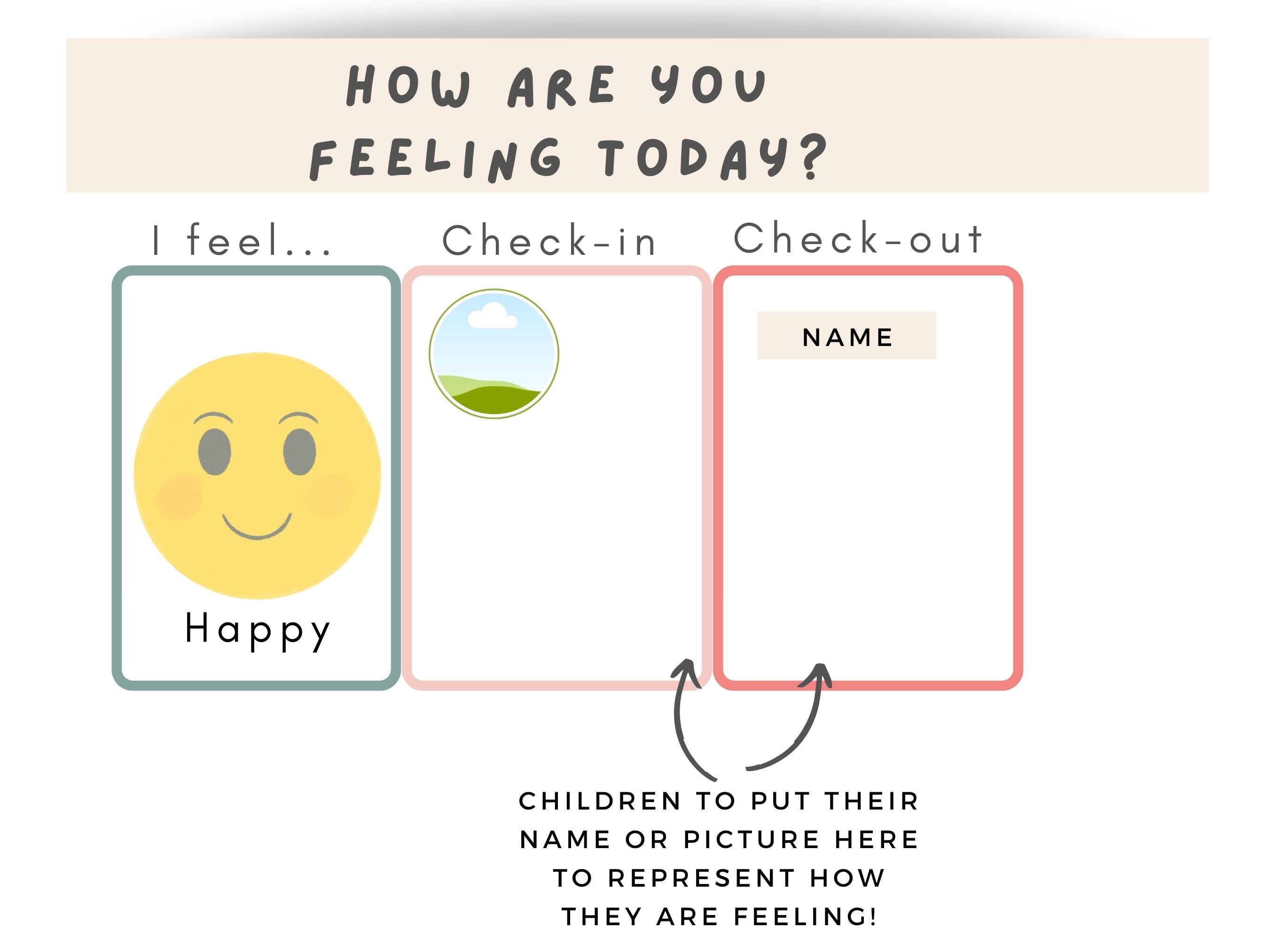 Classroom Feelings Chart, Preschool Daycare Digital Printable - Etsy