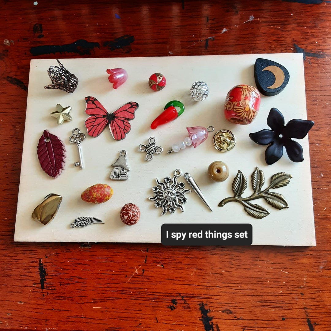 Charm Casting Set for Divination, I Spy Red Things Set - Etsy