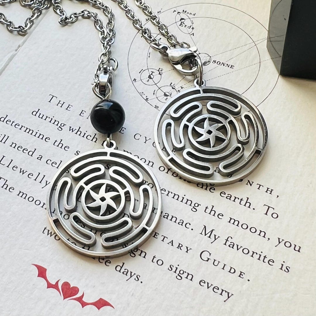 Hekate Wheel Car Mirror Hanger- Travel Protection Charm- Altar Offering ...