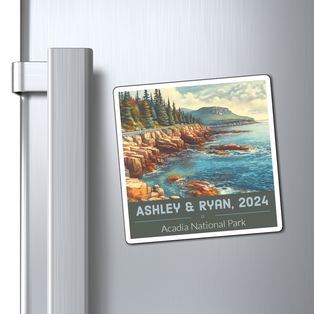 Custom Acadia National Park Magnet Unique Campsite Souvenir, Ideal ...