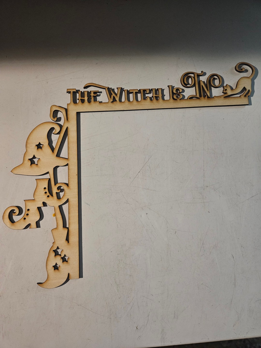 Halloween, Door Corner Sign, Witch Handmade DIY Wood, Lasercut - Etsy