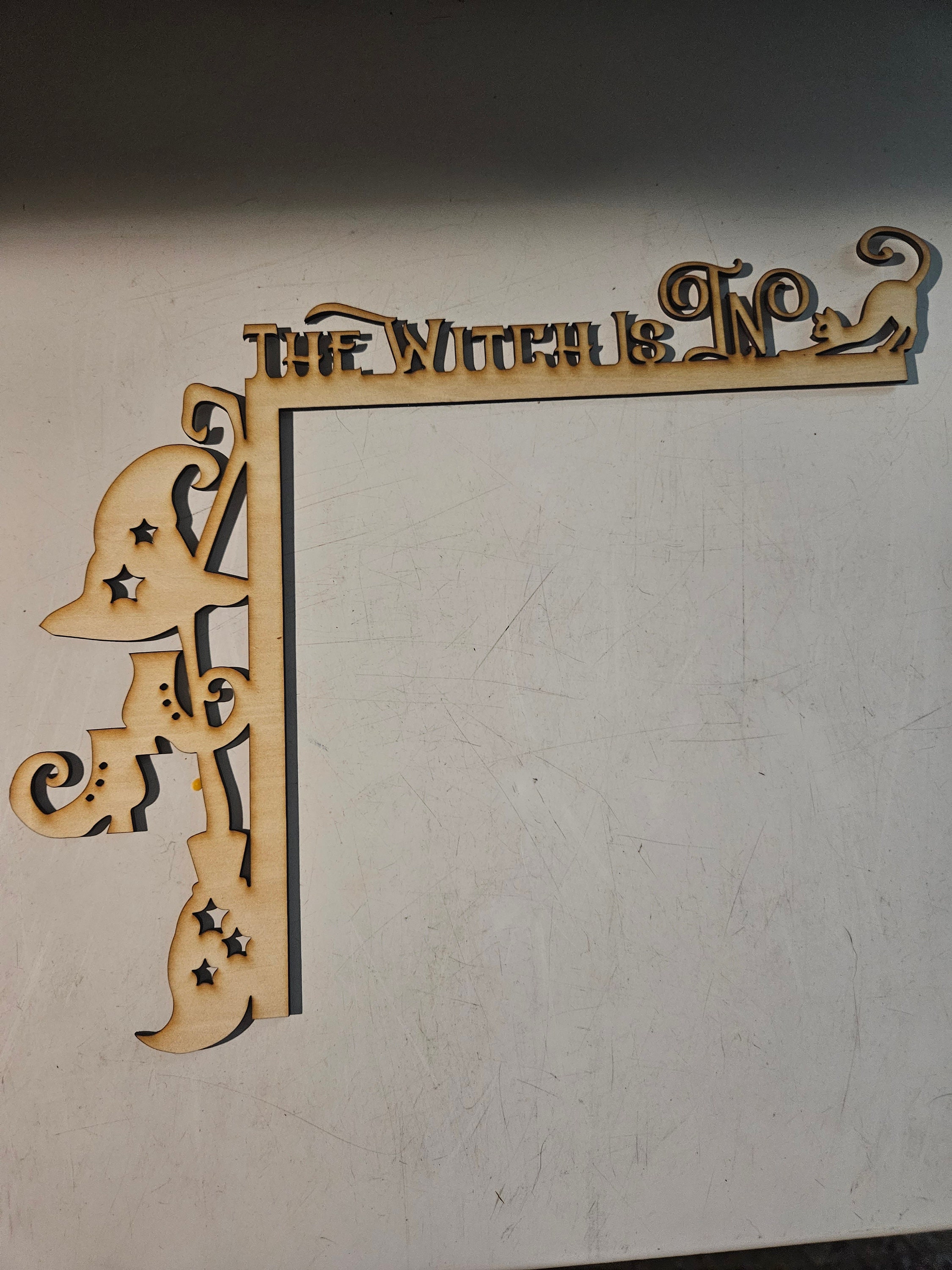 Halloween, Door Corner Sign, Witch Handmade DIY Wood, Lasercut - Etsy
