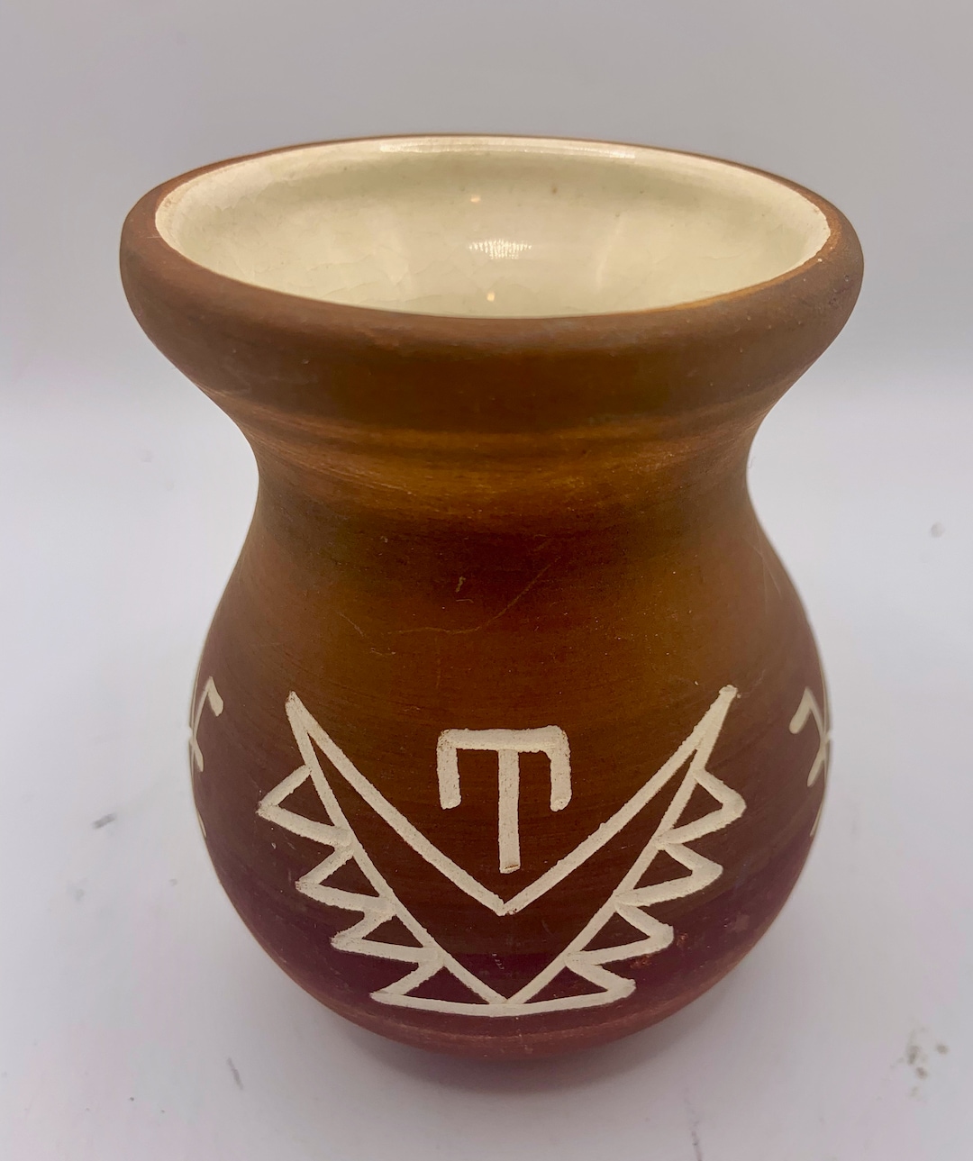 3" Vintage Native American Signed Swift Eagle Indian Sioux Pottery Vase ...