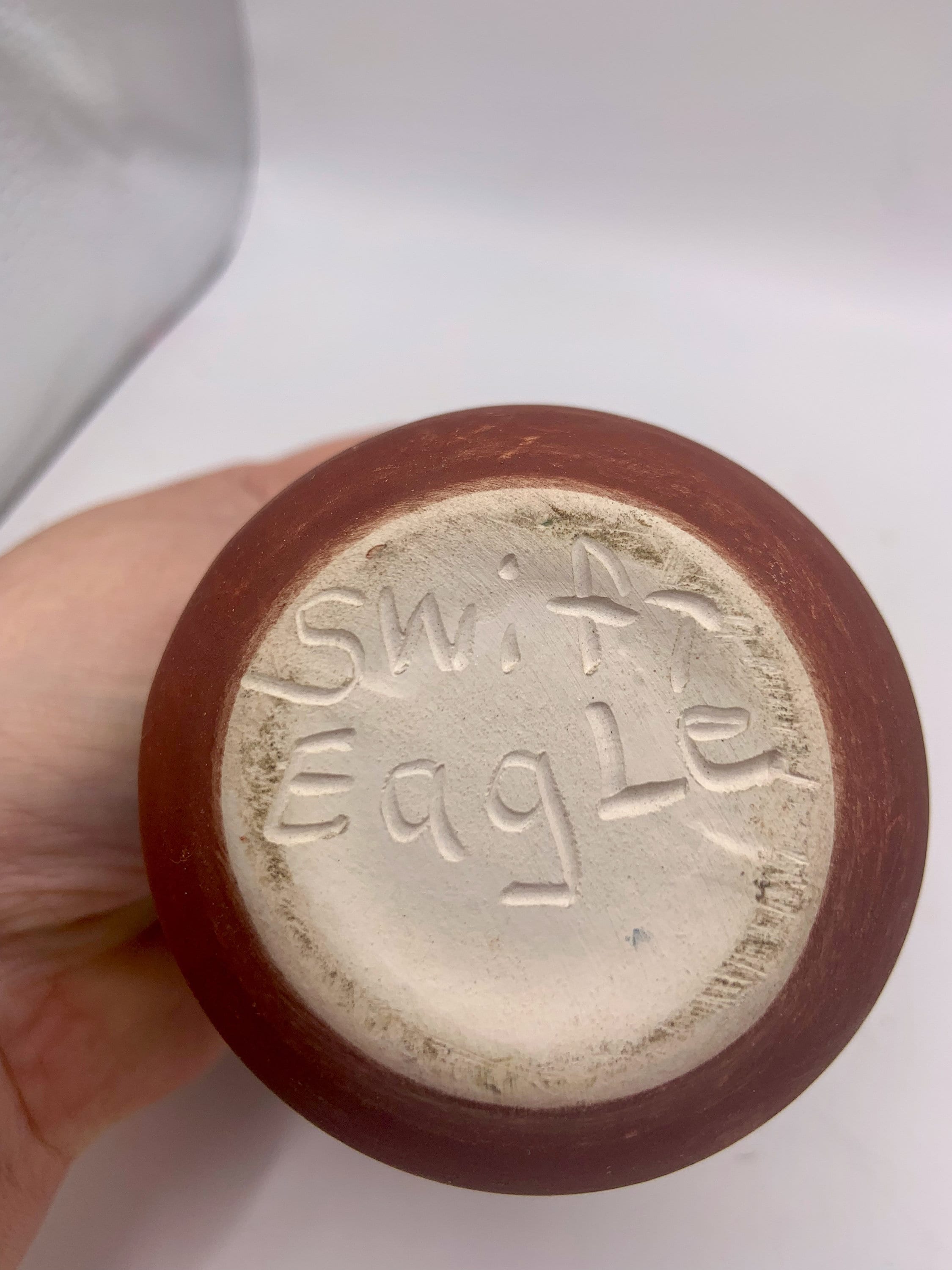 3" Vintage Native American Signed Swift Eagle Indian Sioux Pottery Vase ...