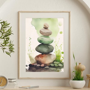 Zen Printable Wall Art,zen Stones,digital Download,wall Decor ...