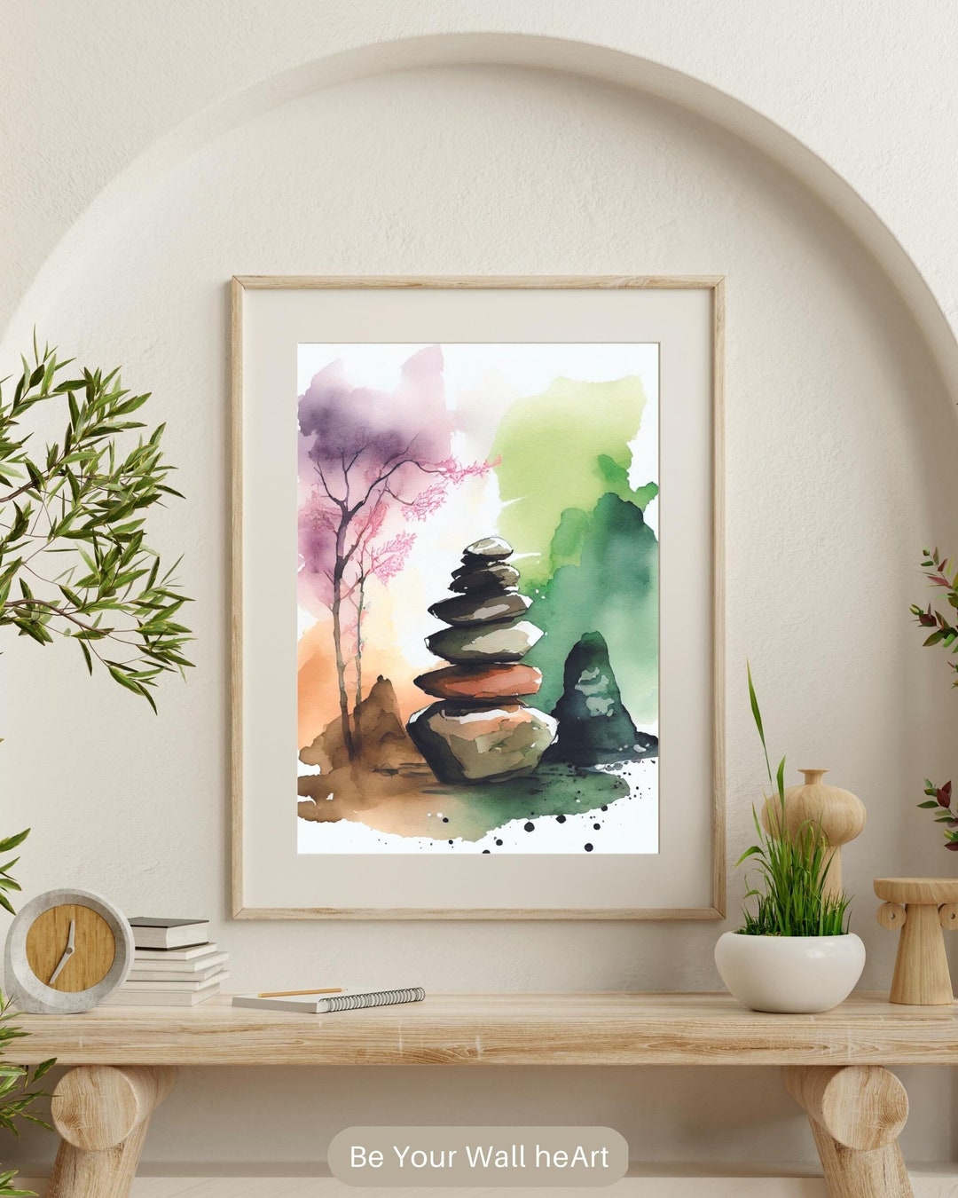 Zen Printable Wall Art,zen Forest Stones,digital Download,wall Decor ...