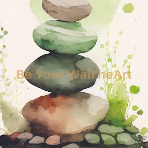 Zen Printable Wall Art,zen Stones,digital Download,wall Decor ...