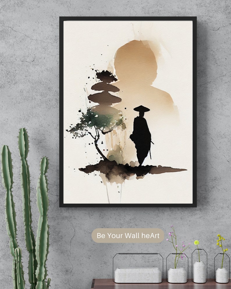 Zen Wall Art Printable | Watercolor Print | Neutral Wall Art | Yoga ...