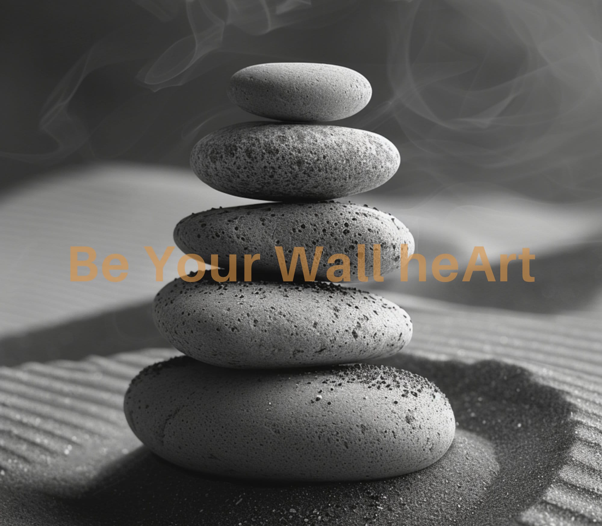 Set of 3 Zen Black White Balancing Stones | Zen Printable Wall Art ...