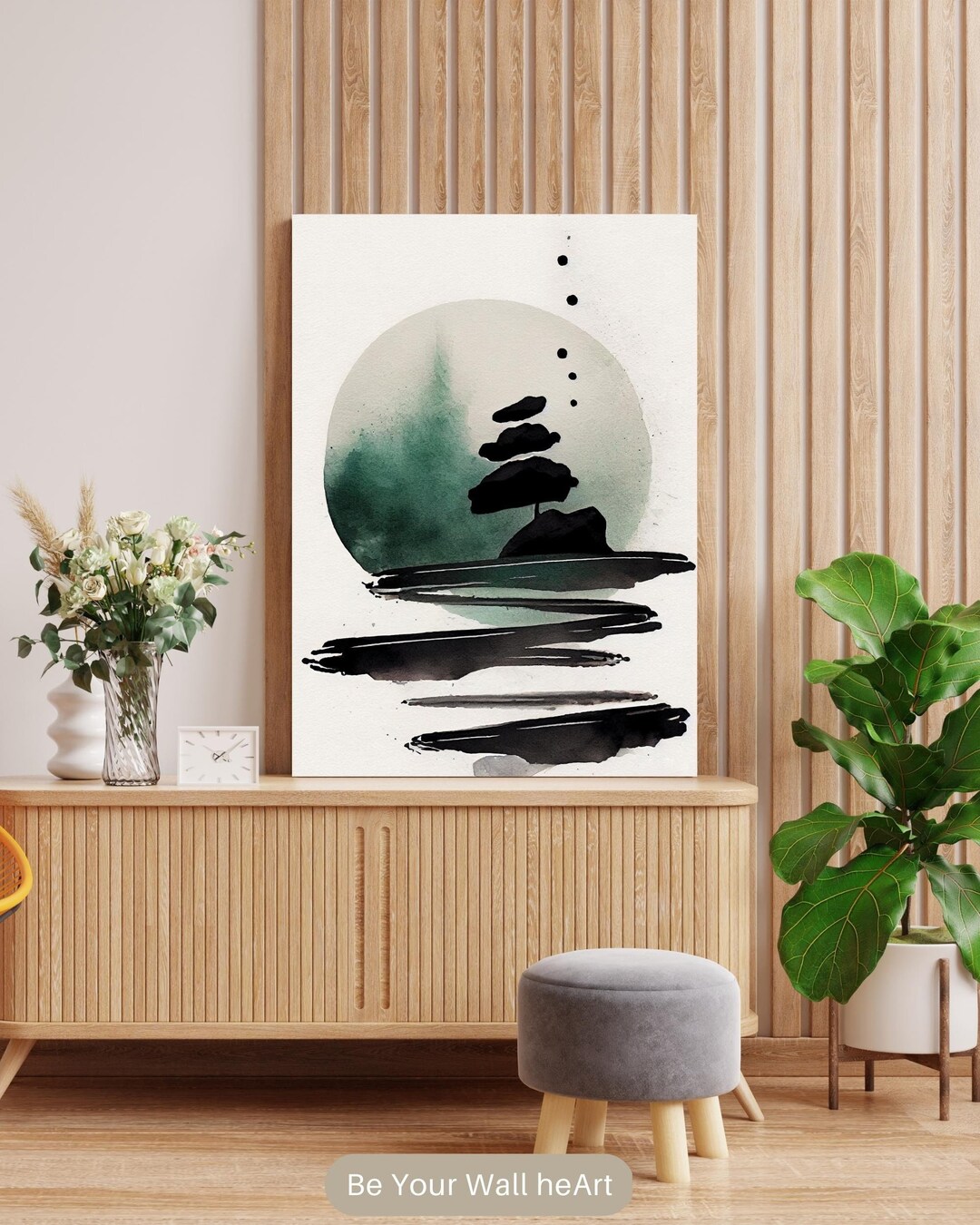 Wall Art Printable,zen,moonlight,decor,watercolor Print,boho Wall Art ...