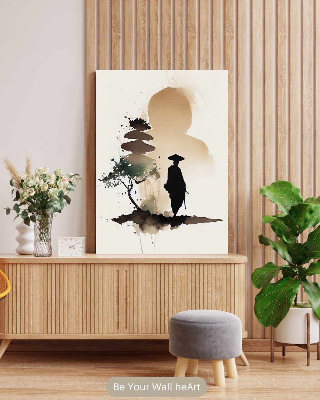 Zen Wall Art Printable | Watercolor Print | Neutral Wall Art | Yoga ...