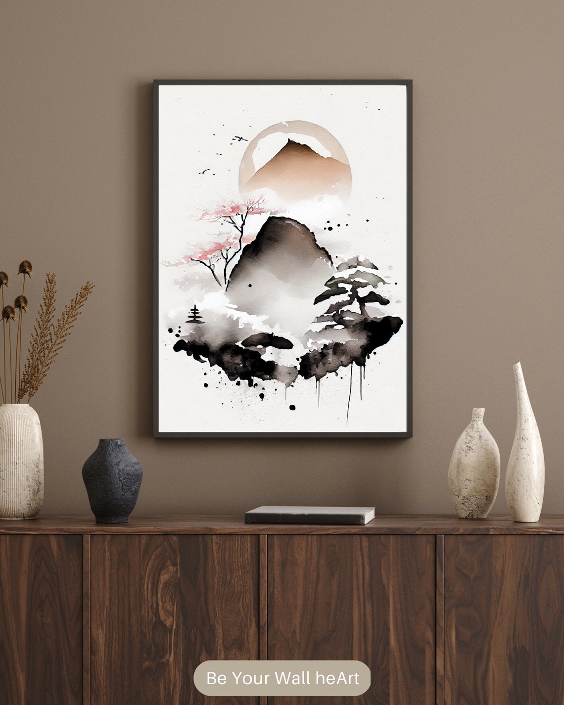 Zen Wall Art Printable Watercolor Print Wabi Sabi Abstract Poster ...