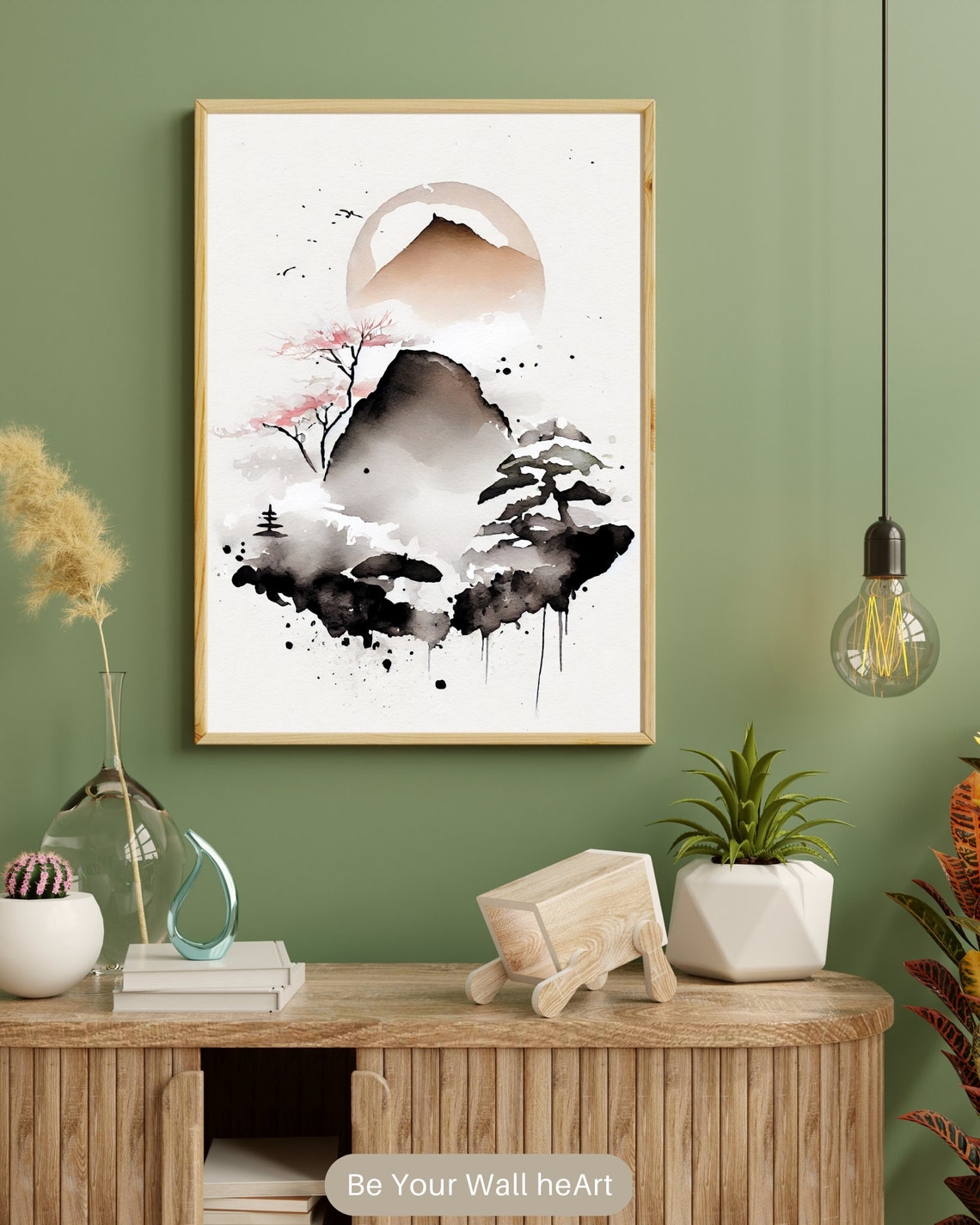 Zen Wall Art Printable Watercolor Print Wabi Sabi Abstract Poster ...