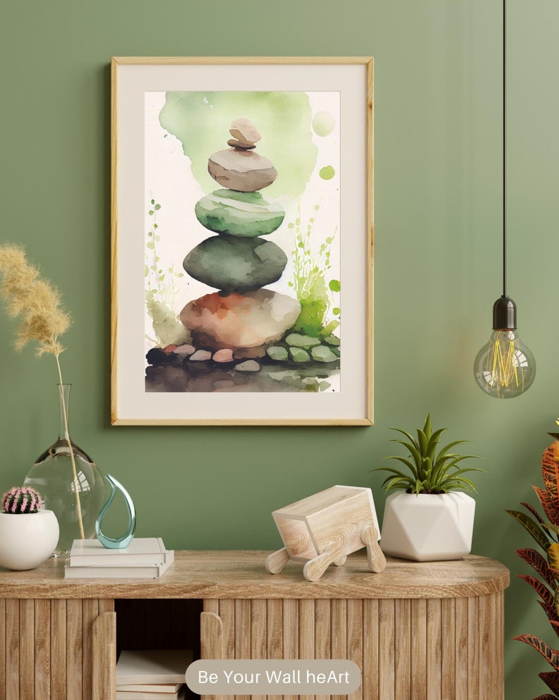 Zen Printable Wall Art,zen Stones,digital Download,wall Decor ...