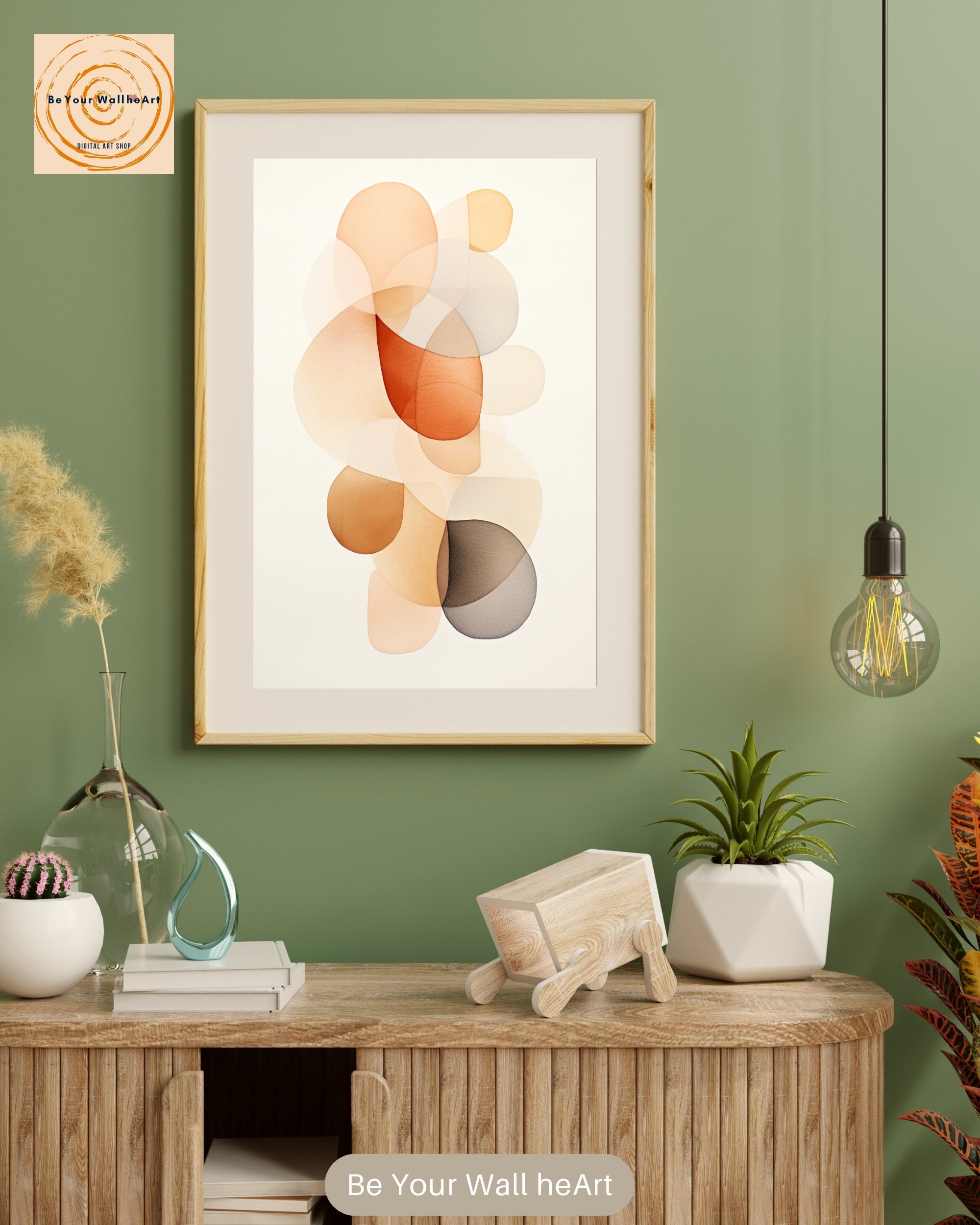 Abstract Poster Modern Wall Minimalist Wall Art Watercolor Poster ...