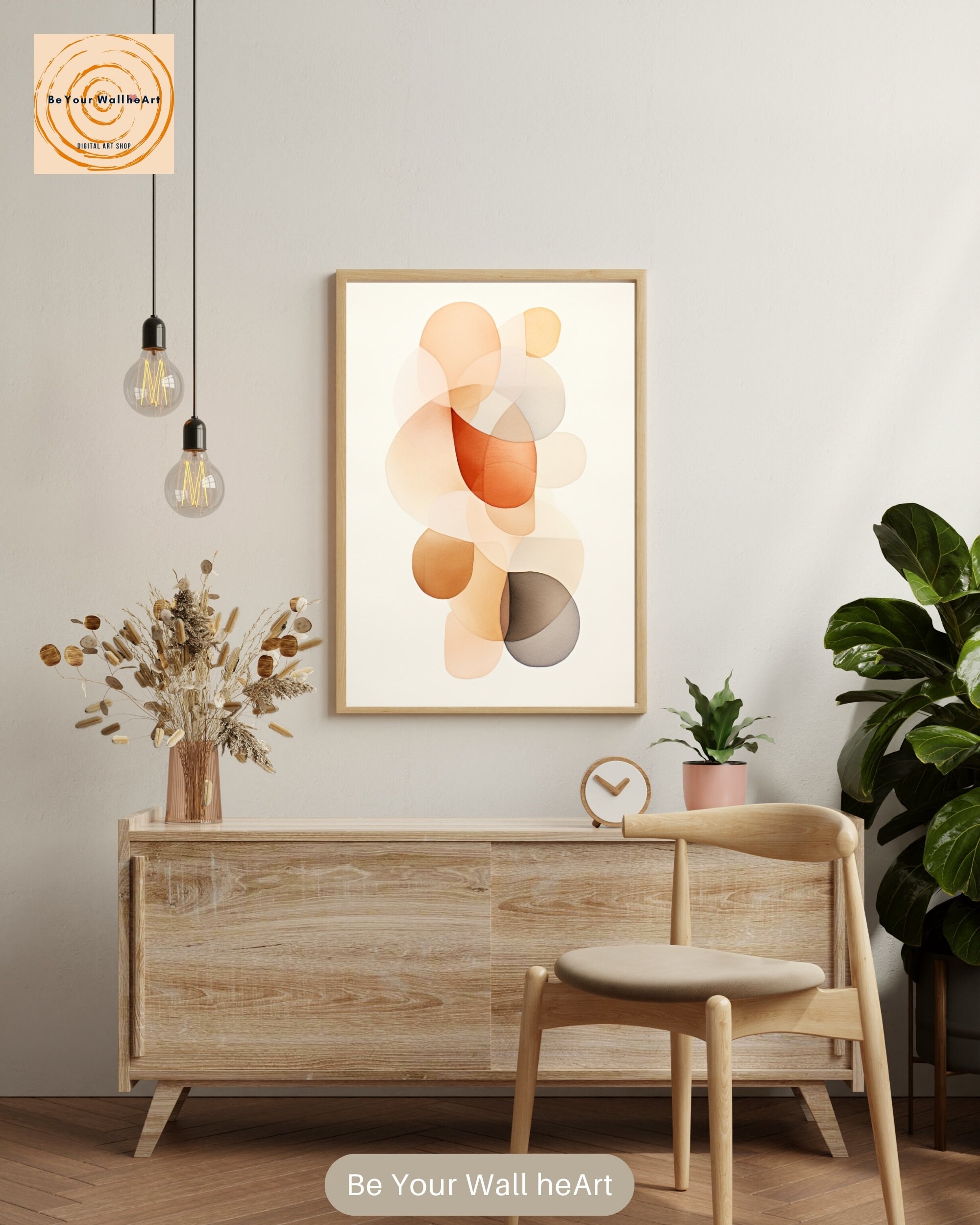 Abstract Poster Modern Wall Minimalist Wall Art Watercolor Poster ...