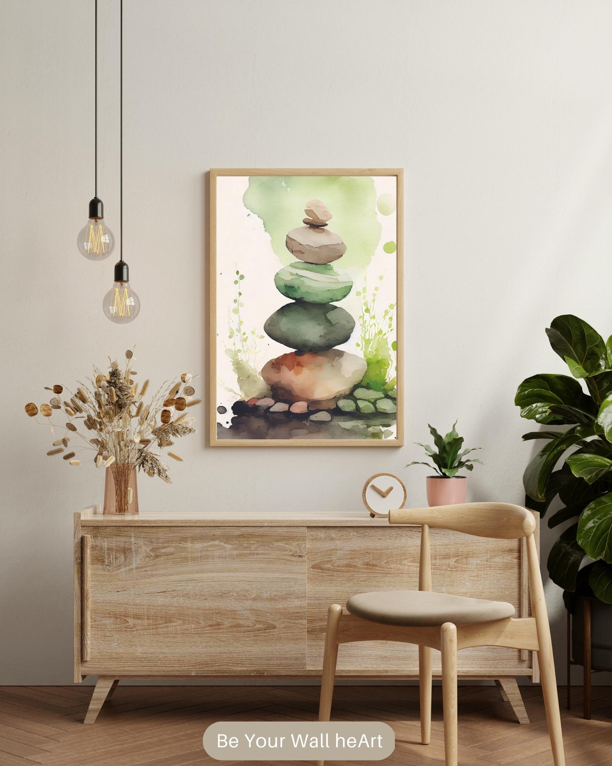 Zen Printable Wall Art,zen Stones,digital Download,wall Decor ...