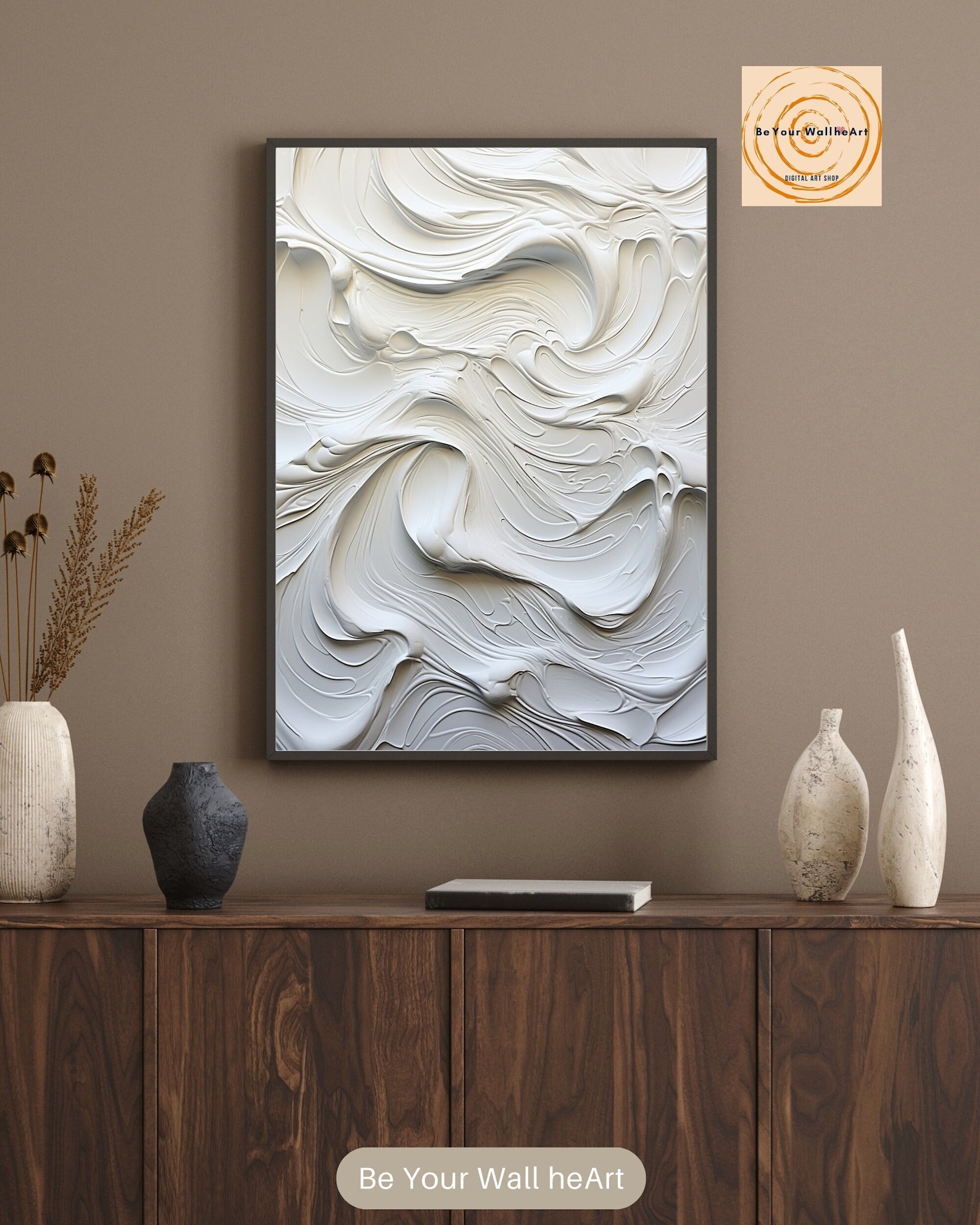 Printable Texture Abstract Wall Art Abstract White Spatula Paint ...