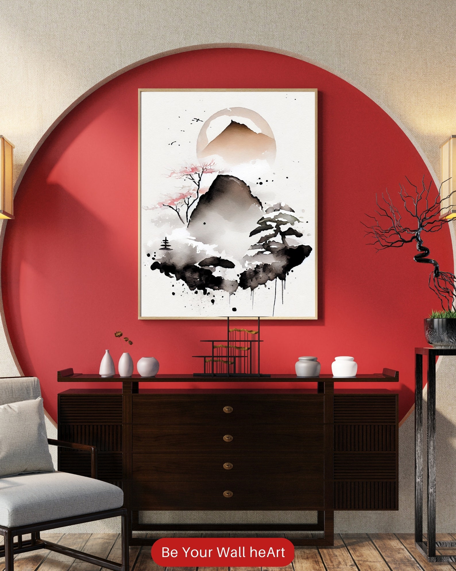 Zen Wall Art Printable Watercolor Print Wabi Sabi Abstract Poster ...