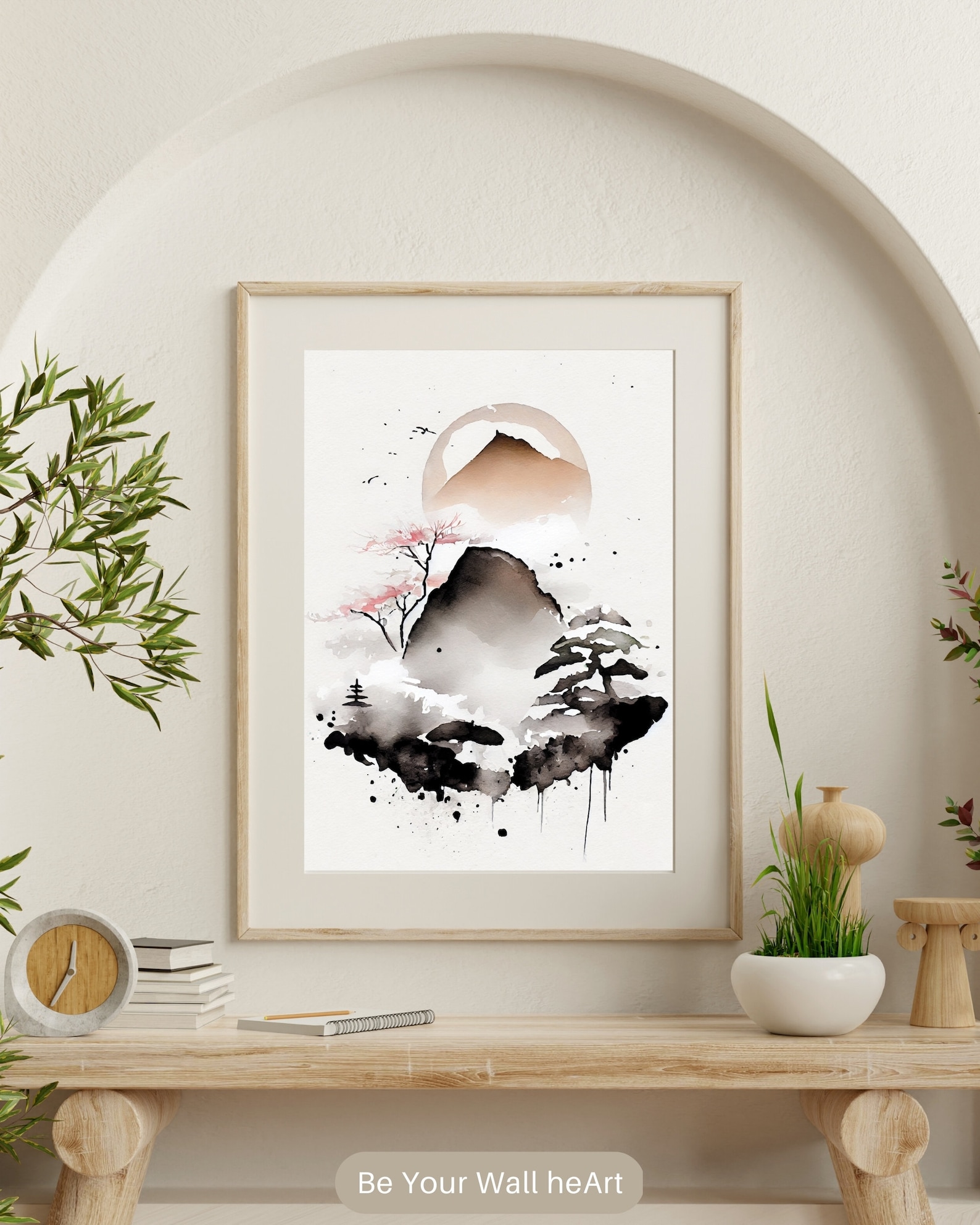 Zen Wall Art Printable Watercolor Print Wabi Sabi Abstract Poster ...