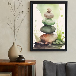 Zen Printable Wall Art,zen Stones,digital Download,wall Decor ...