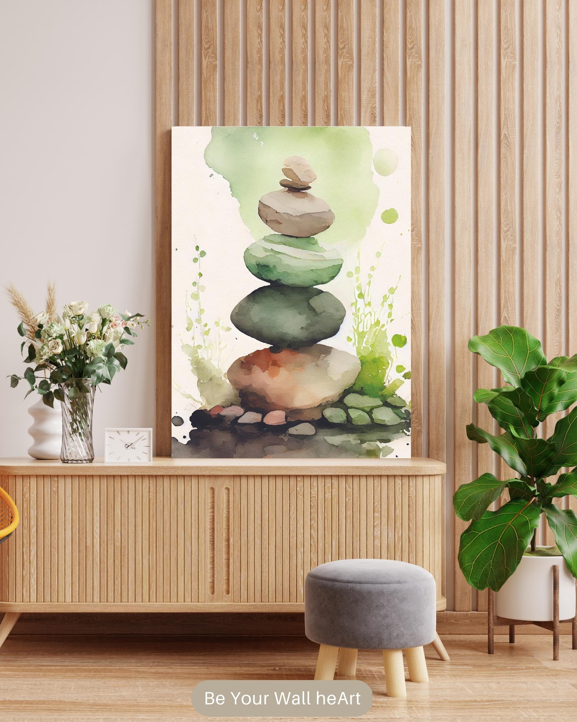 Zen Printable Wall Art,zen Stones,digital Download,wall Decor ...