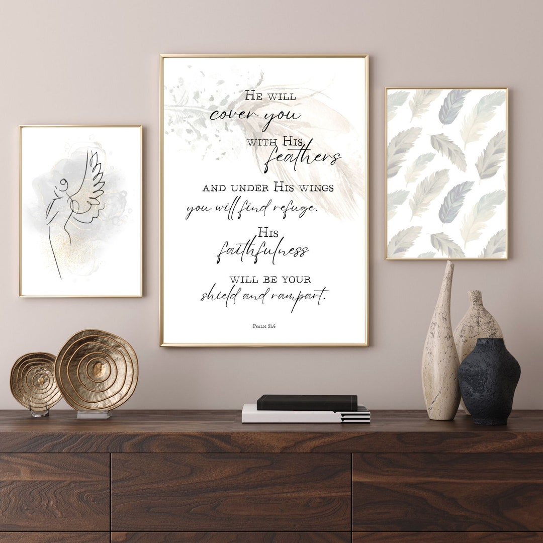 He Will Cover You With His Feathers, Bible Verses, Inspirational Quote ...