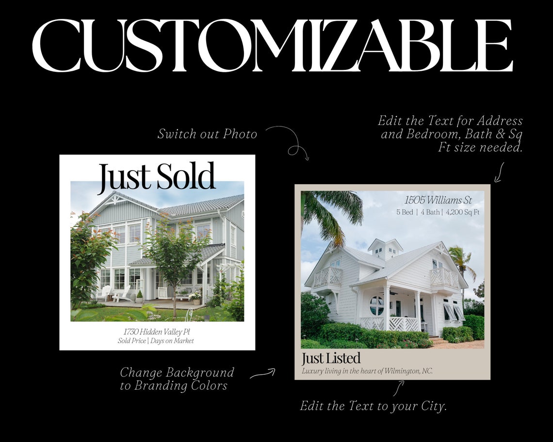 Luxury Real Estate Templates for Canva | Luxury Realtor Templates ...