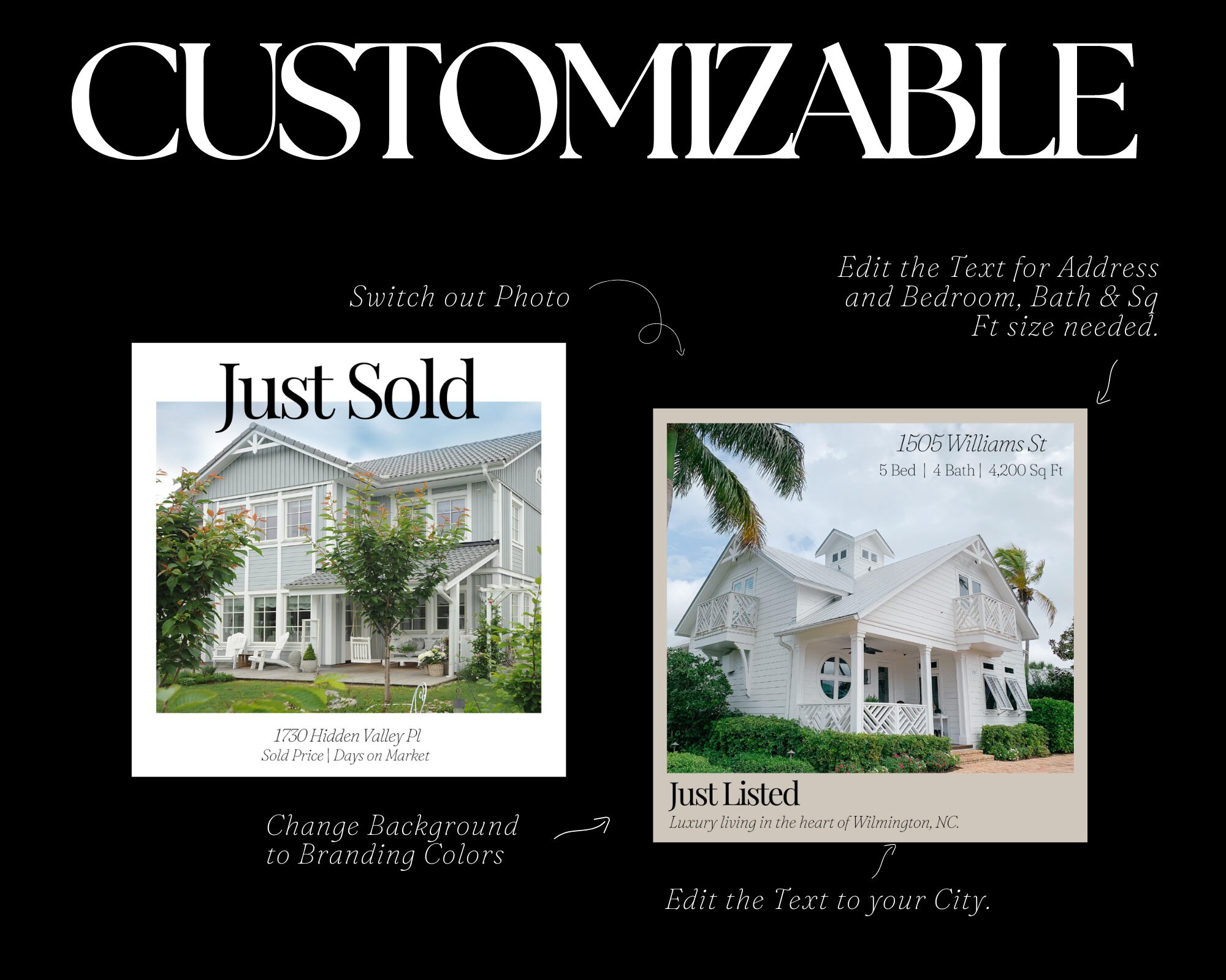 Luxury Real Estate Templates for Canva | Luxury Realtor Templates ...