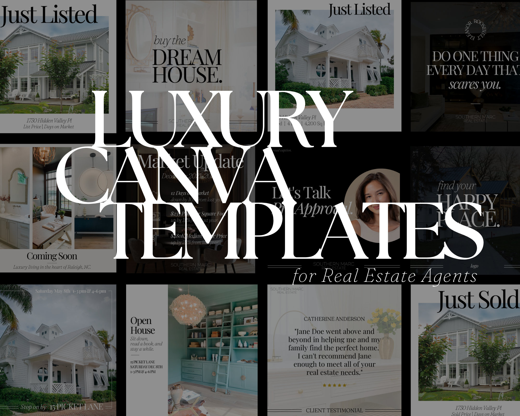 Luxury Real Estate Templates for Canva Luxury Realtor - Etsy