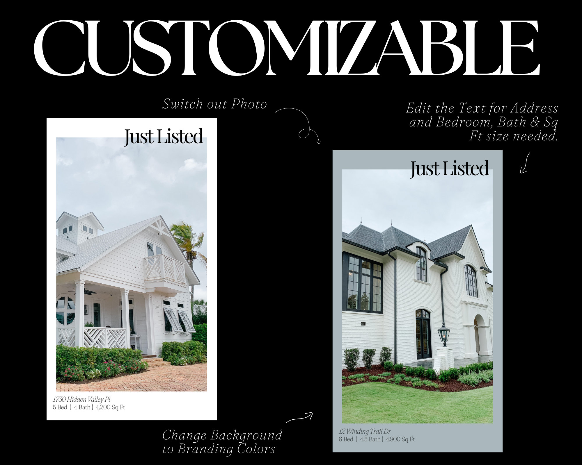 Luxury Real Estate Story Templates for Canva | Luxury Realtor Templates ...