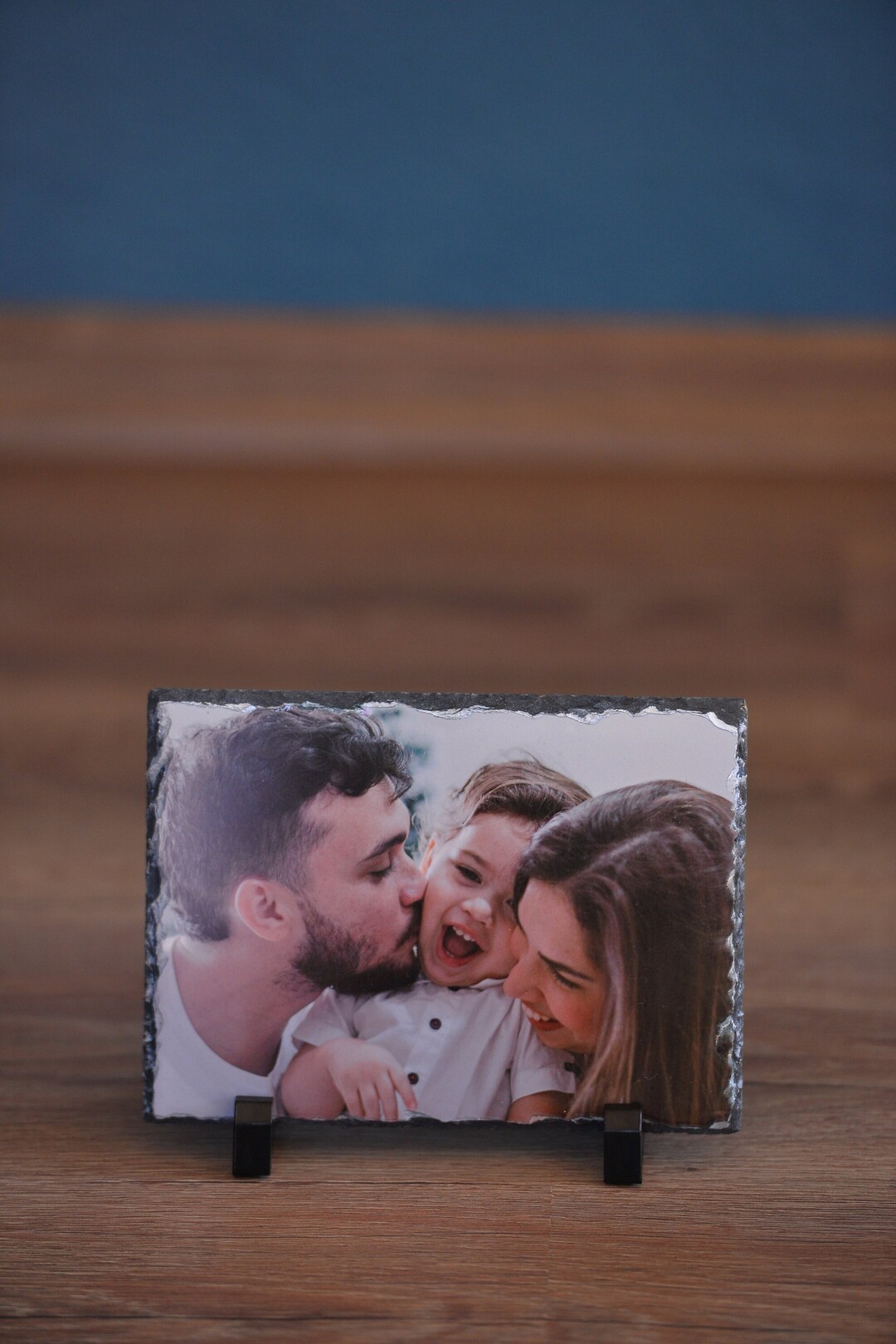 Personalised Photo Plaque, Custom Photo Rock Slate, Slate Photo ...