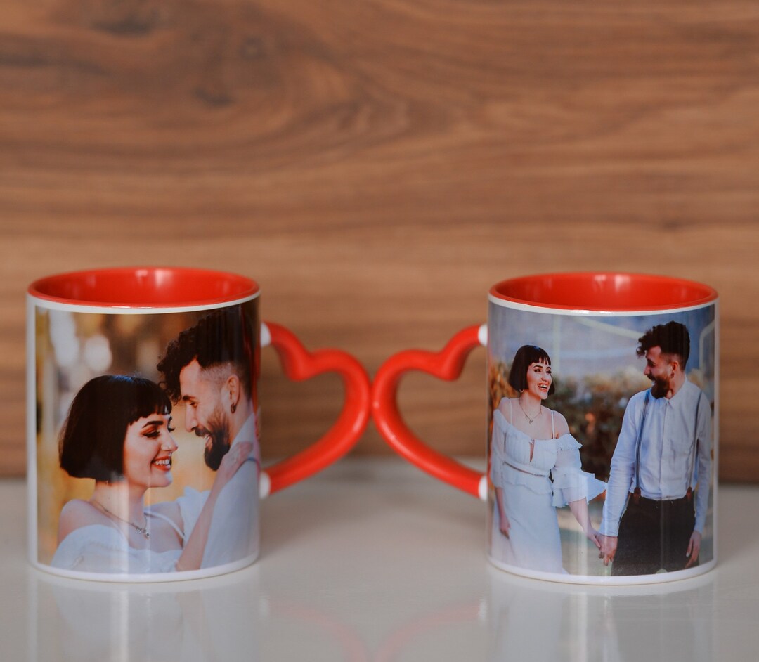 Valentine's Day Red Heart Handle Mug, Heart Handle Cup, Heart-shaped ...