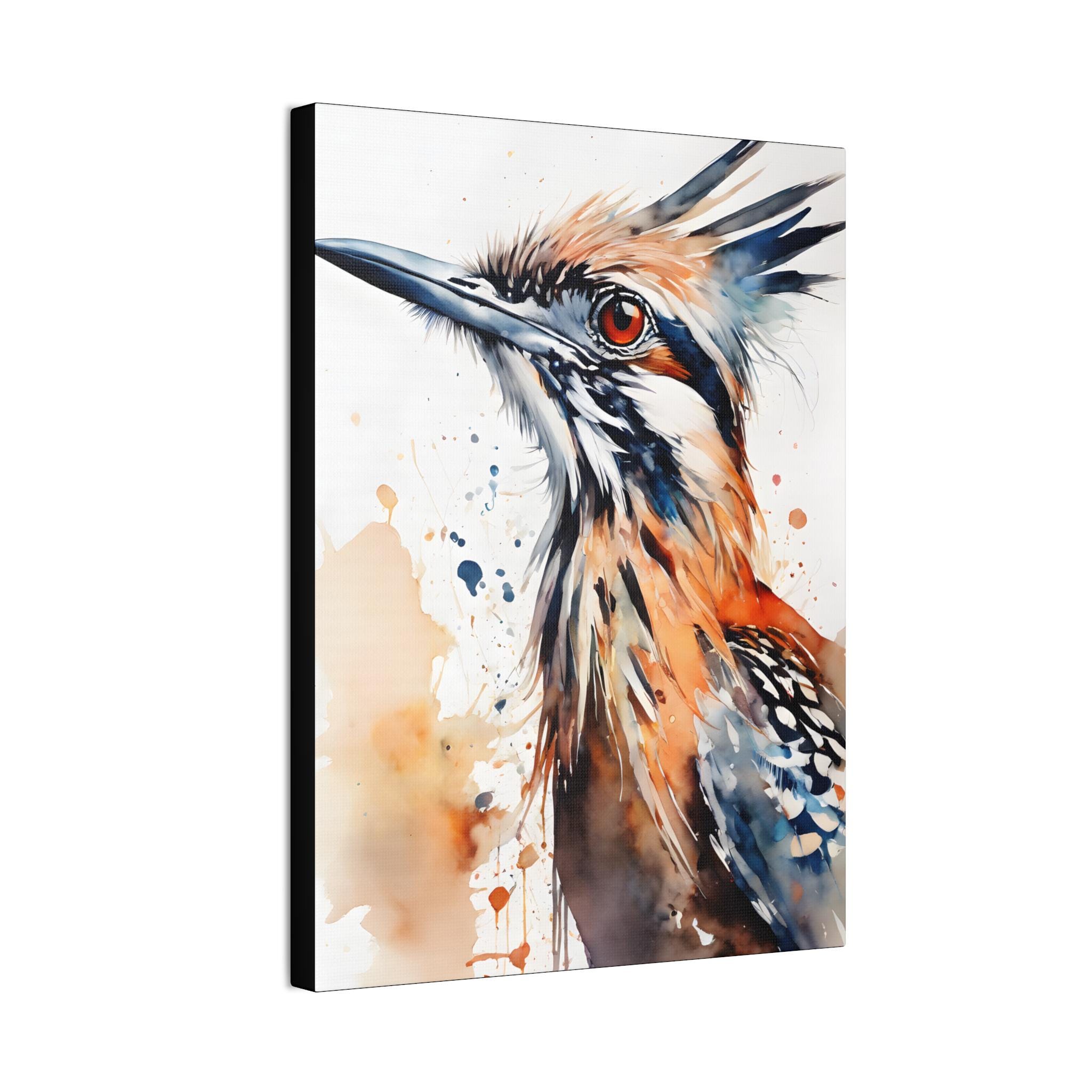 Majestic Desert Roadrunner Watercolor Mojave Sonoran Southwest Western ...